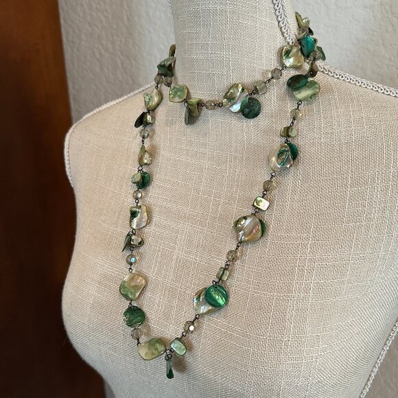 Vintage | Jewelry | Mother Of Pearl And Bead Necklace 4 | Poshmark
